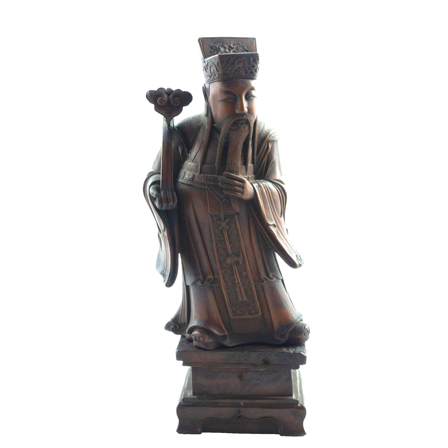 Wood Carving: Figure of «Lu Xing» - PERSEPOLIS